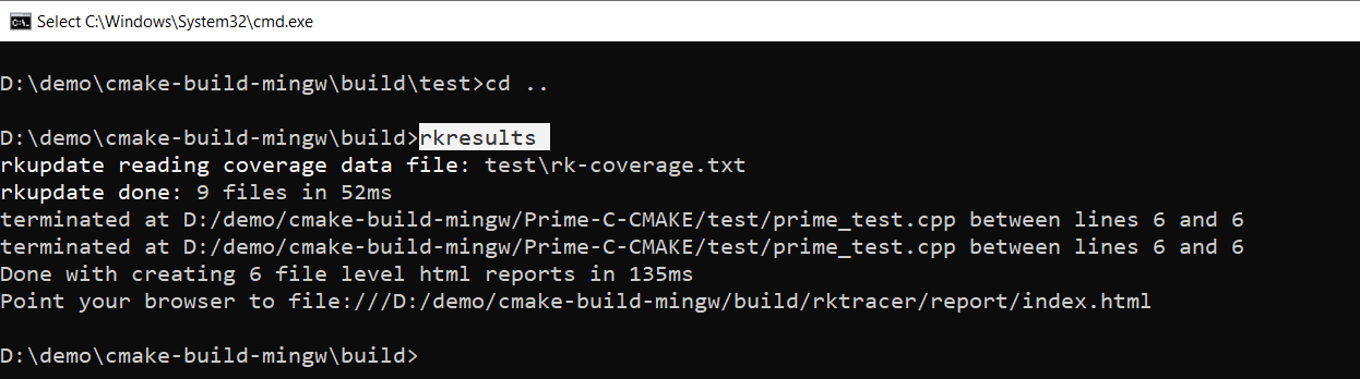 Code Coverage Cmake Rkvalidate