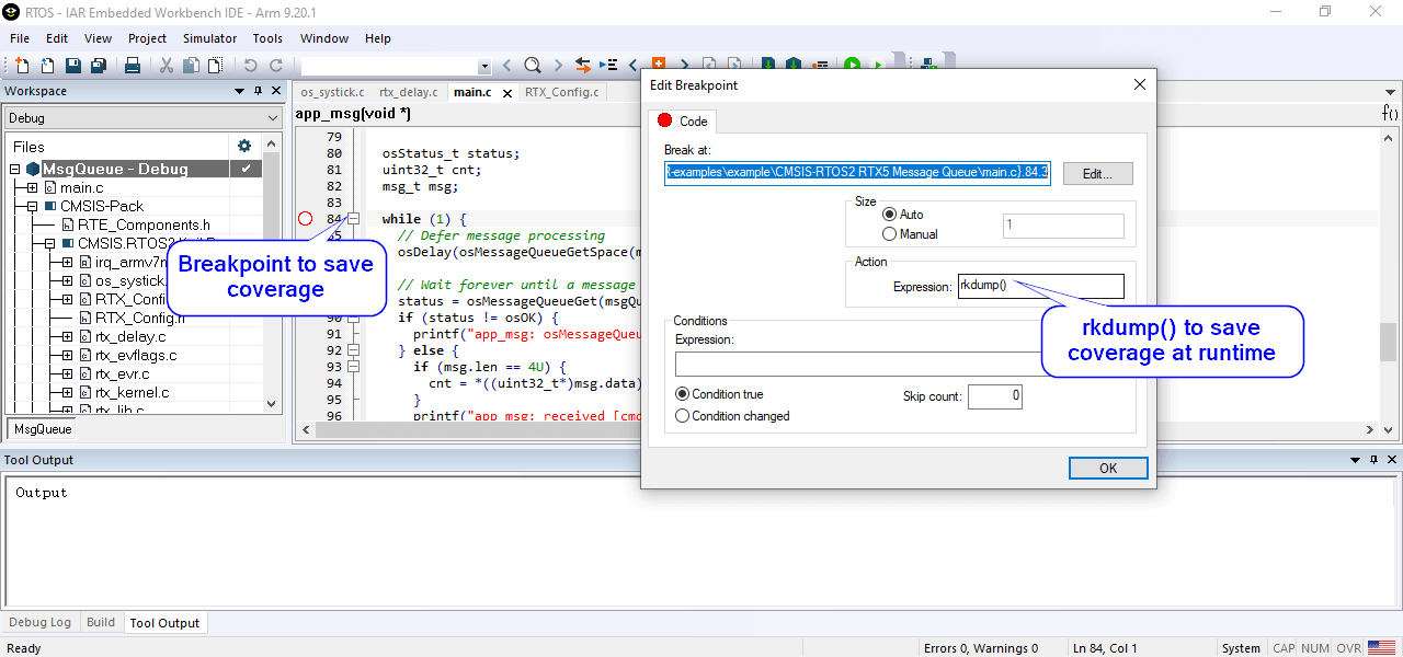 Code Coverage IAR Embedded Workbench IDE | RKVALIDATE