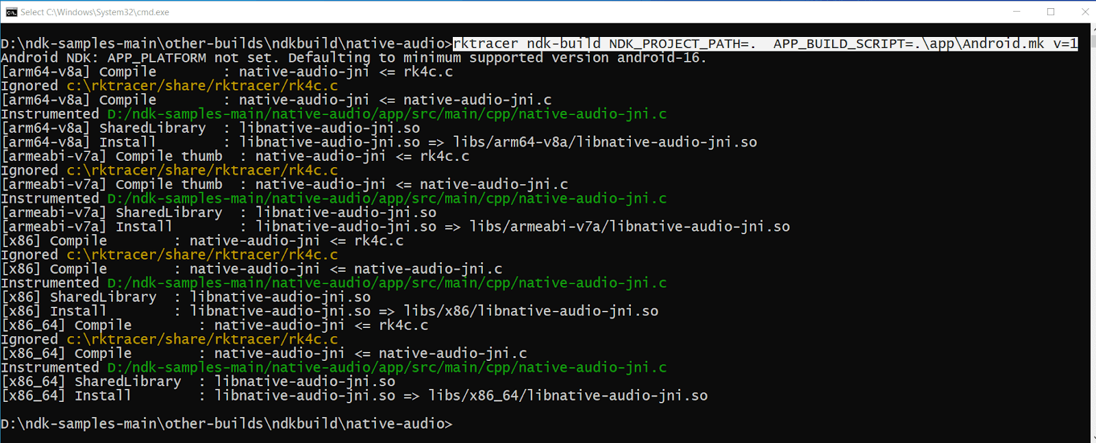 Code Coverage for NDK build | RKVALIDATE